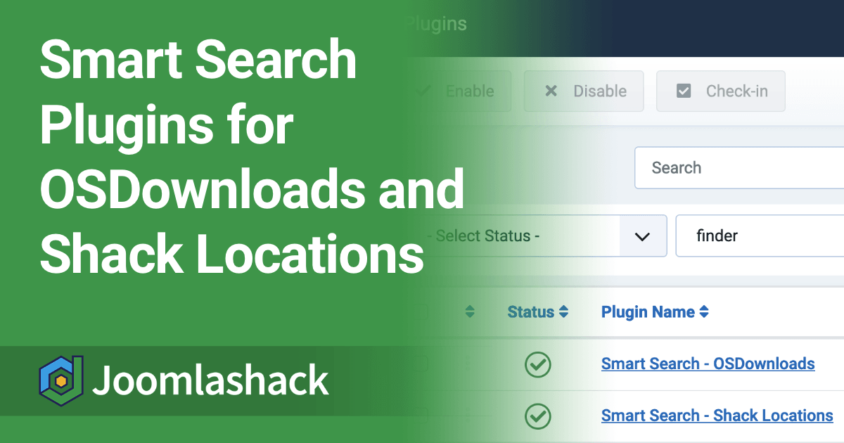 Smart Search Plugins for OSDownloads and Shack Locations - Joomlashack