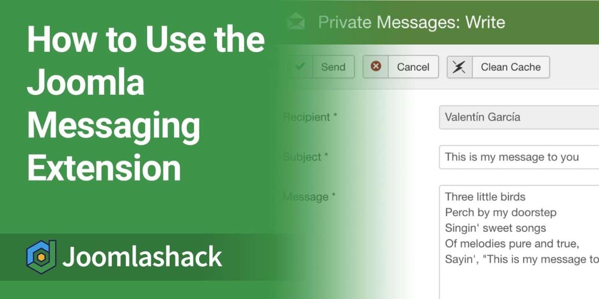 How To Use The Joomla Private Messages Extension Joomlashack